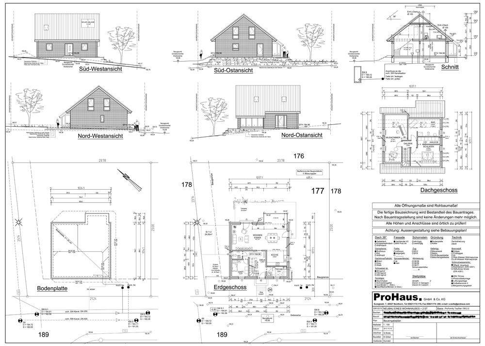 Baublog: Unser Haus von ProHaus: Vorentwurf des Bebauungsplan