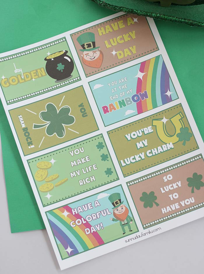 Free Printable St. Patrick's Day Lunch Box Notes for Kids | Sunny Day ...