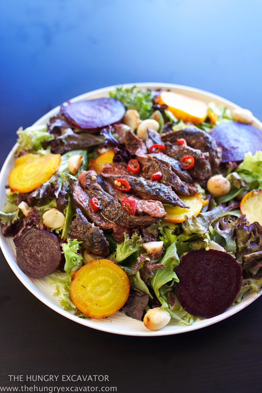The Hungry Excavator: "Aussie Salad" with Grilled Kangaroo, Roasted ...