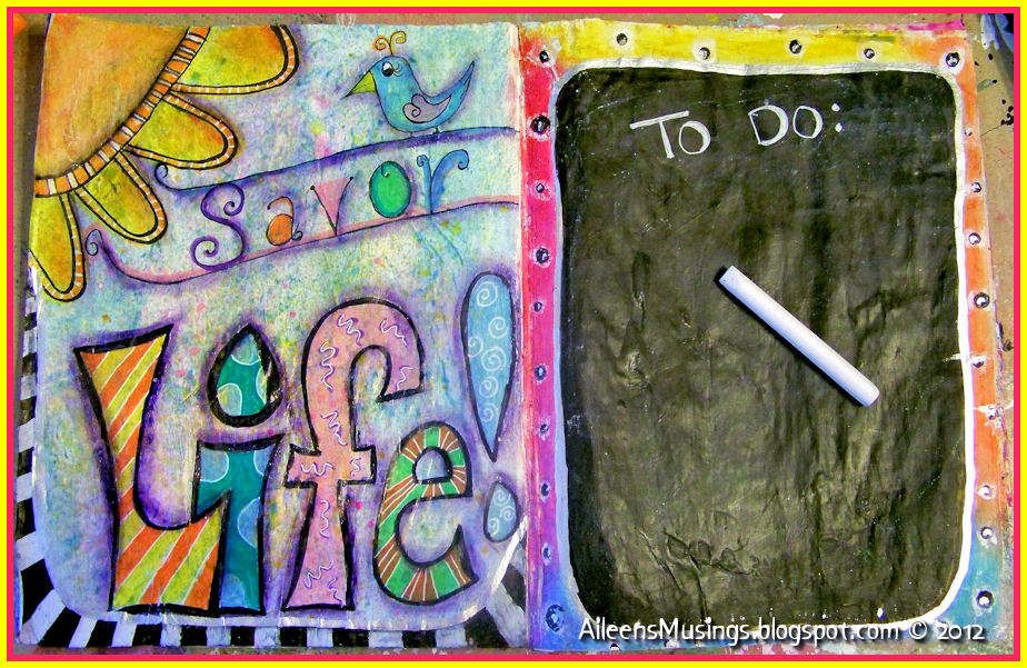 Aileen's Musings: Creating a Chalkboard Journal Page