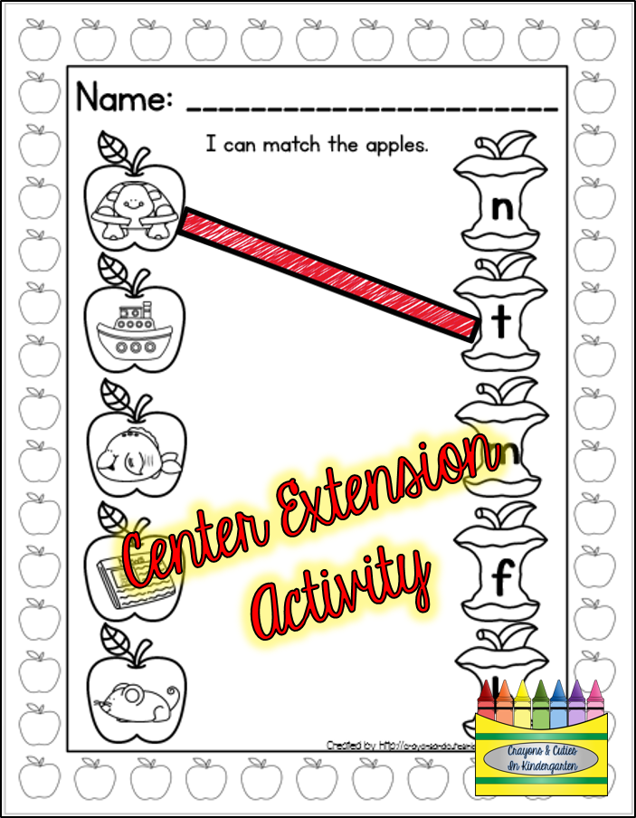 Crayons & Cuties In Kindergarten: Getting to the 'Core' of our Apple Unit!