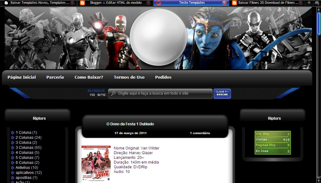 Designer Demo - Baixar Templates Novos, Templates 3 colunas, Baixar ...