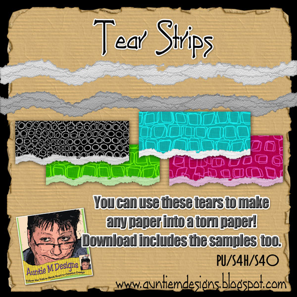 Auntie M Designs: Tear Strips