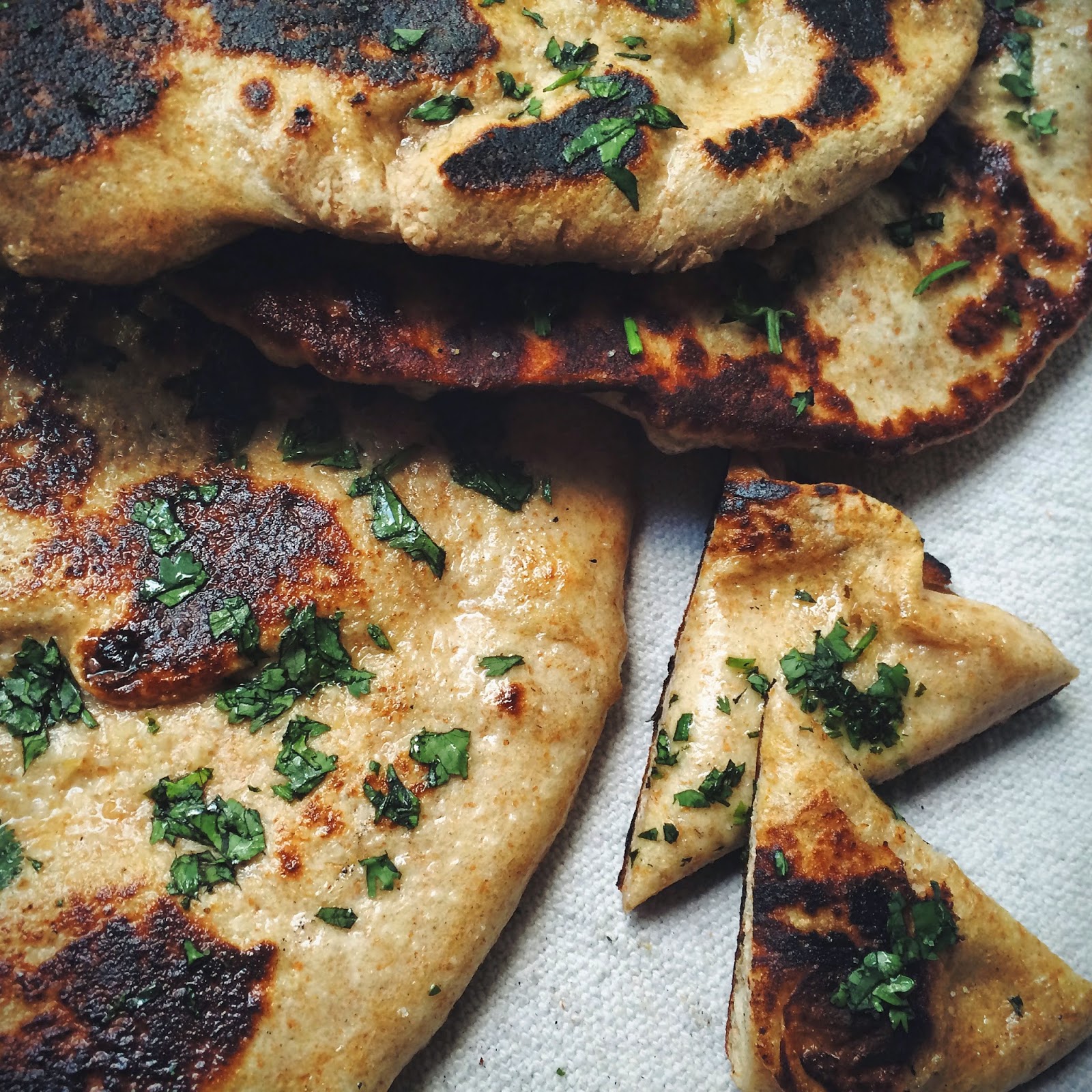 :: kraftykym ::: Naan with Cilantro and Garlic