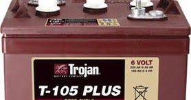 Bateria Trojan T105 6v 225AH [T-105] | BATERIAS 12 V RECARGABLES SECAS ...