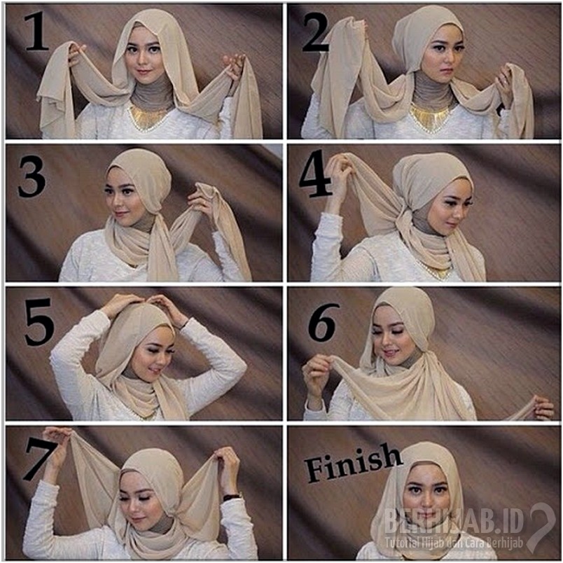 Tutorial Kreasi Jilbab Panjang Pashmina Terbaru - Tutorial Hijab dan ...