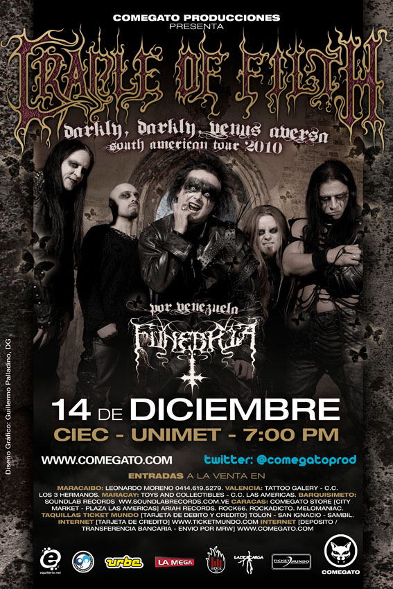 The Musîc♫: Cradle Of Filth en Venezuela.
