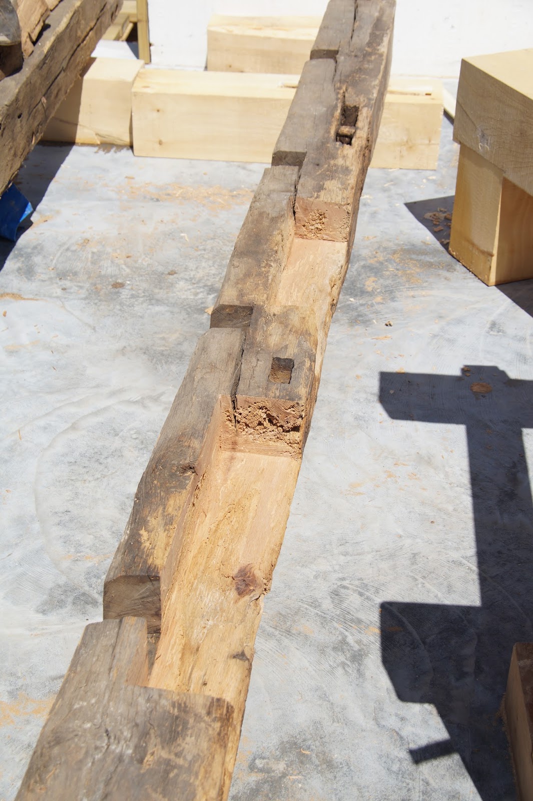 Joe's Vermont Timber Frame Workshop: Repairing Antique Timbers