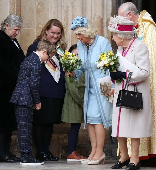 Queen Elizabeth and The Duchess of Cornwall attended a service at ...