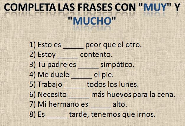 Aprender Espanhol Online: O Uso De “Muy” E “Mucho”