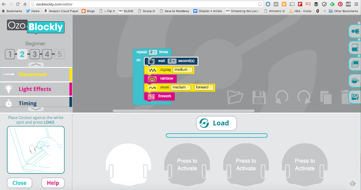 Robots and Physical Computing: Playing with Ozobot Bit and Blockly