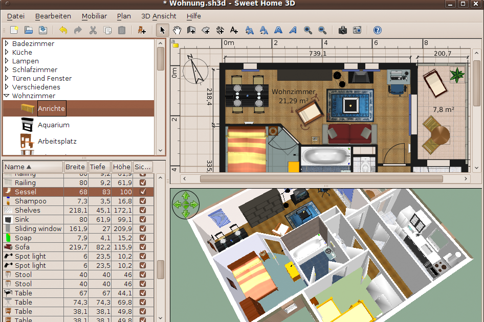 [Ubuntu] Mudah Buat Desain Rumah dengan Sweet Home 3D