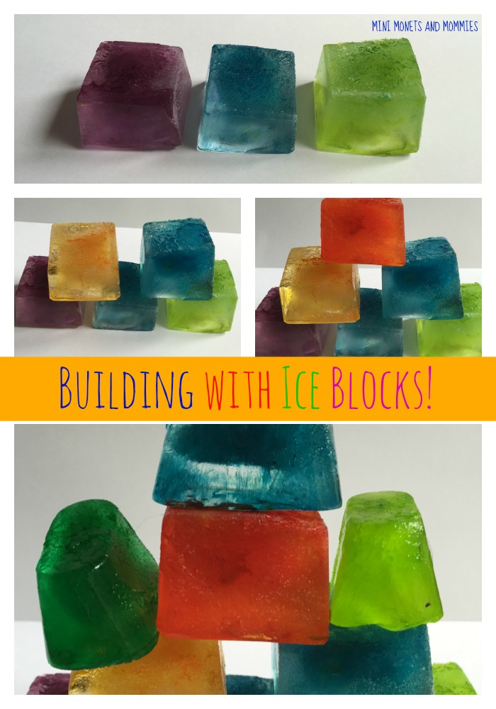 Mini Monets and Mommies: Colorful Ice Building Blocks for Kids