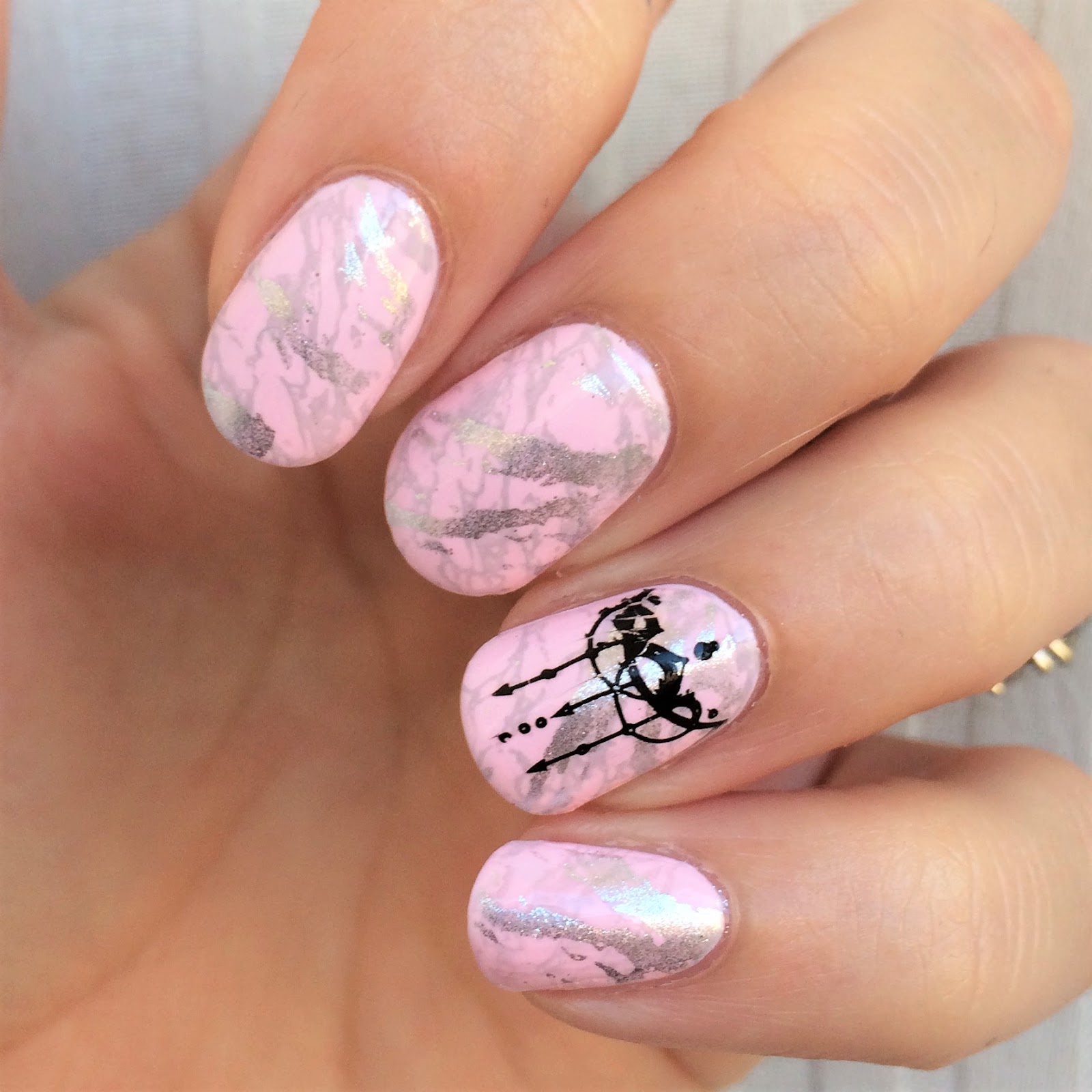 Midnight Stamper: Rose Quartz nails ft. MoYou London Explorer 33