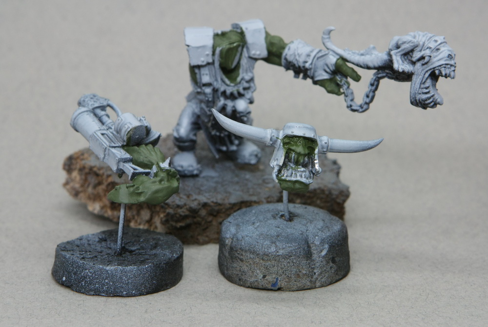 HopeRiver's Valley: Ork Warboss with Attack Squig. WIP2