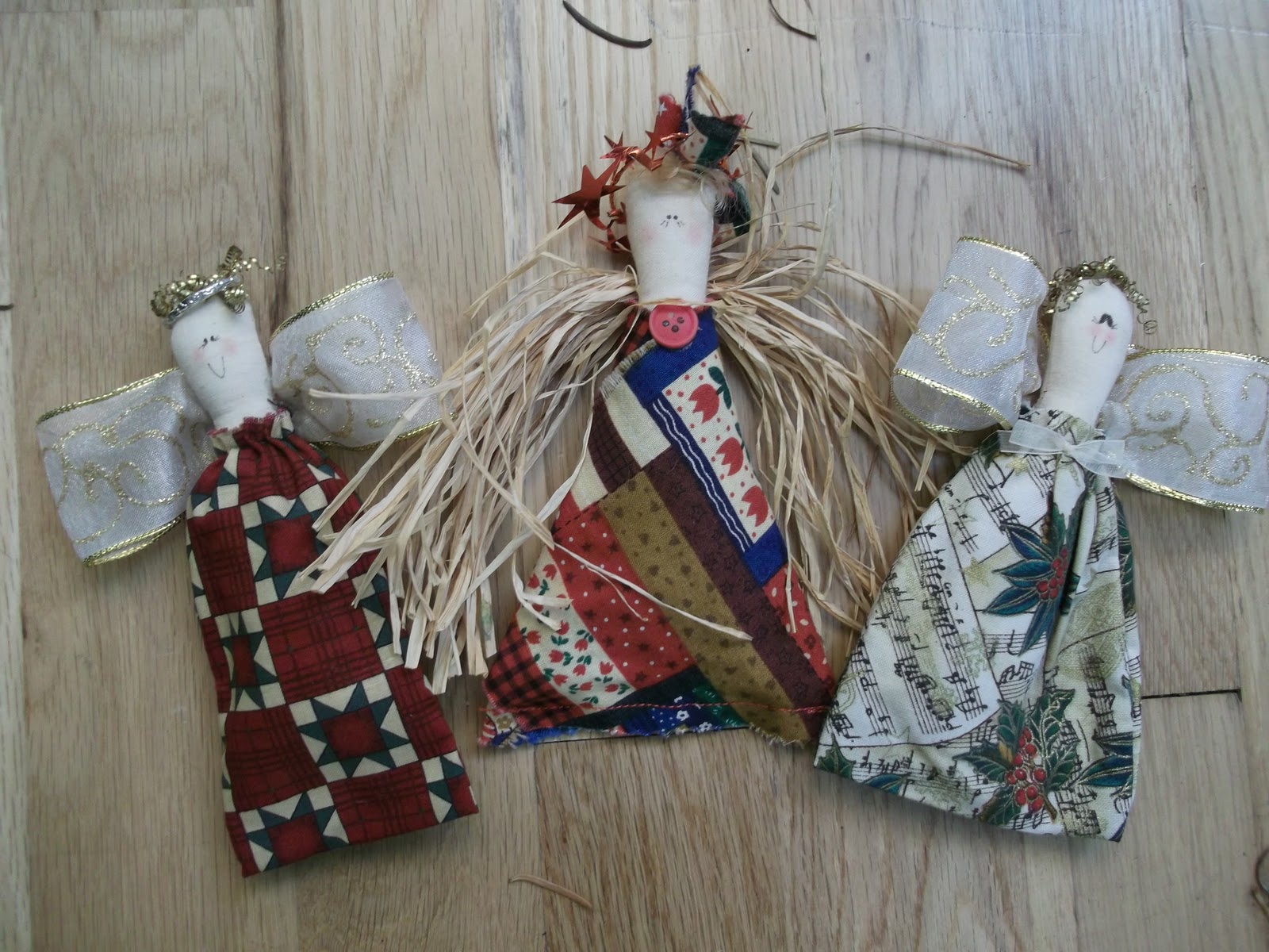 My Simple Country Living: Homemade Christmas Ornament #2 Primitive Angels