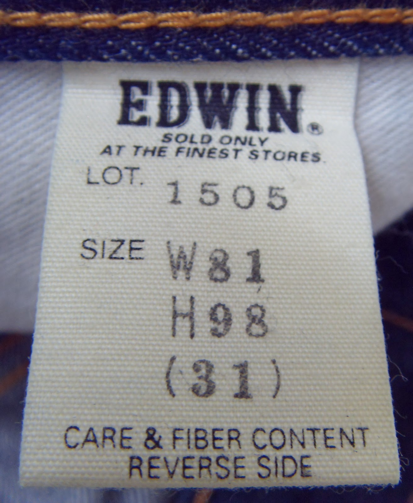 Perfect Online Shop ©: POS 1052: Edwin 505 Selvedge