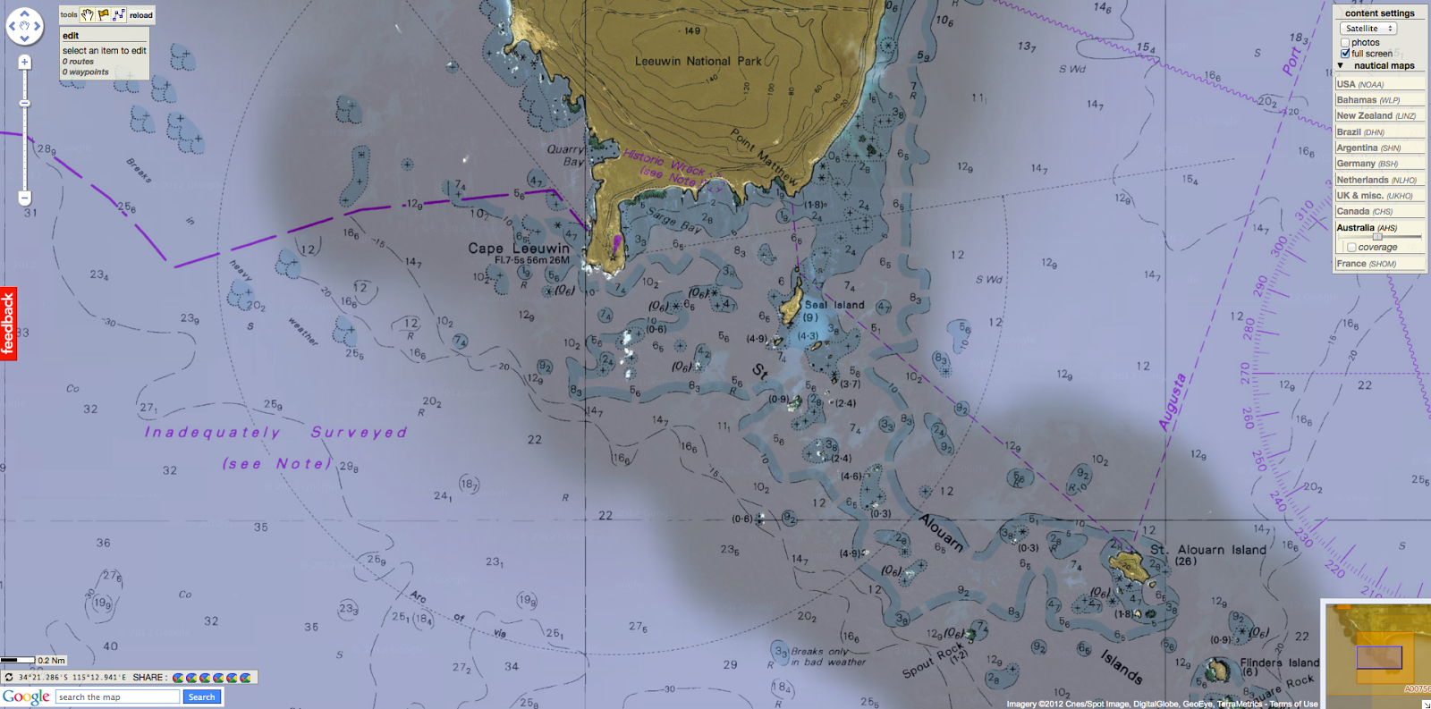 GeoGarage blog: Vendee Globe : Cape Leeuwin