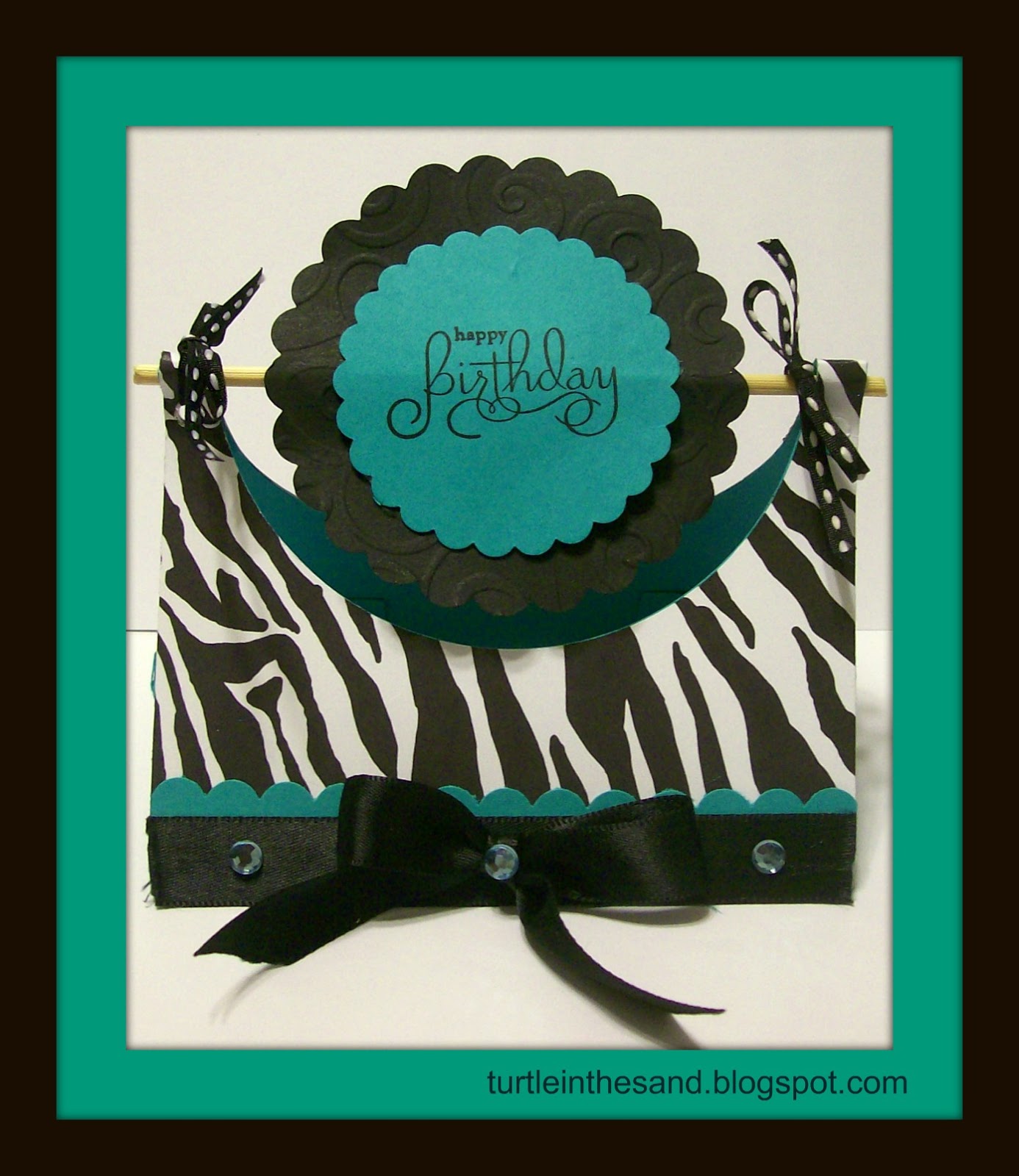 Turtle In The Sand: Spinning Birthday Card