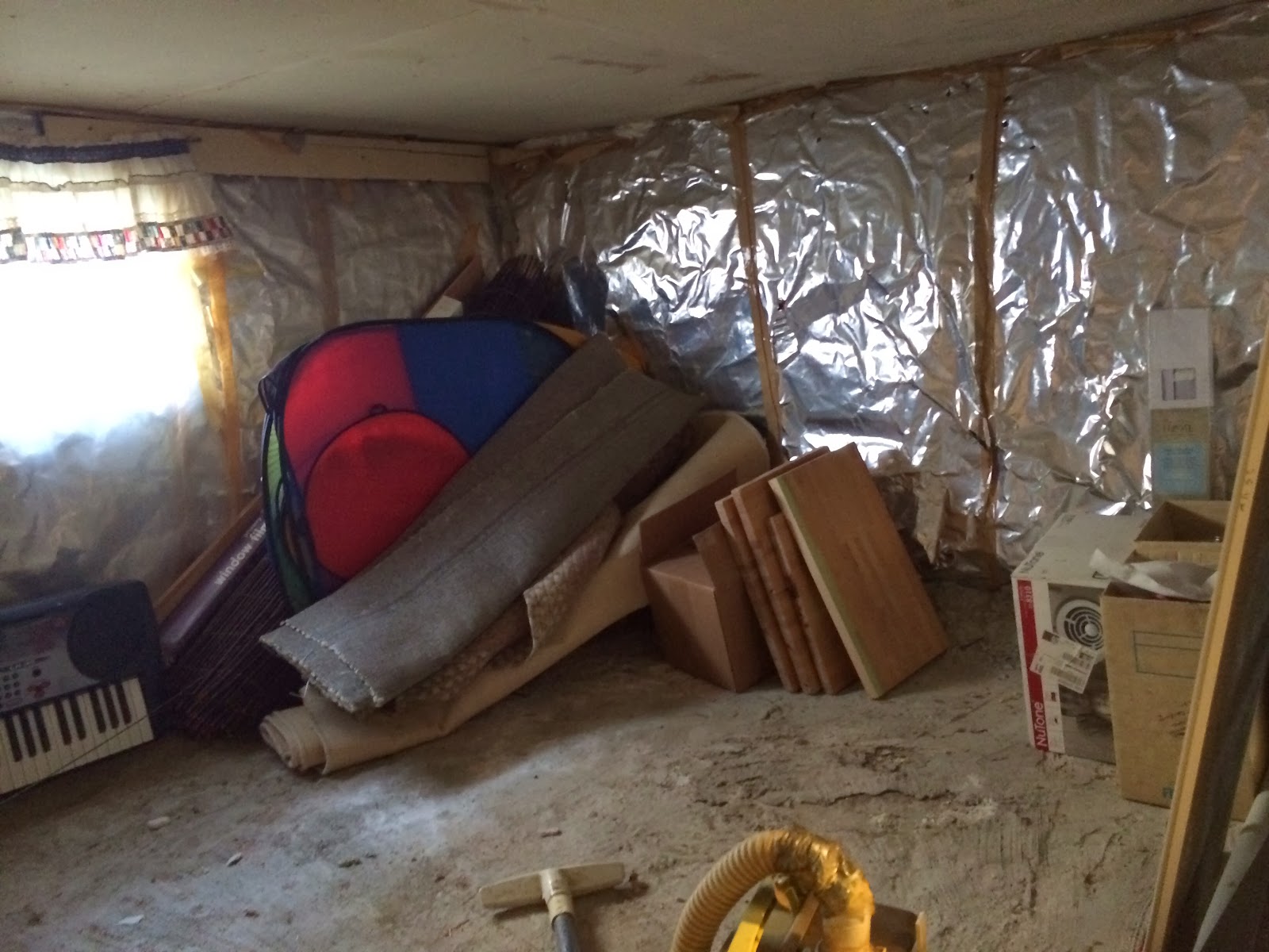 In the Little Yellow House: Basement Progress: Storage Crawl Space
