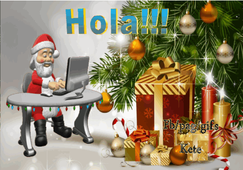 Gifs Kete: hola santa