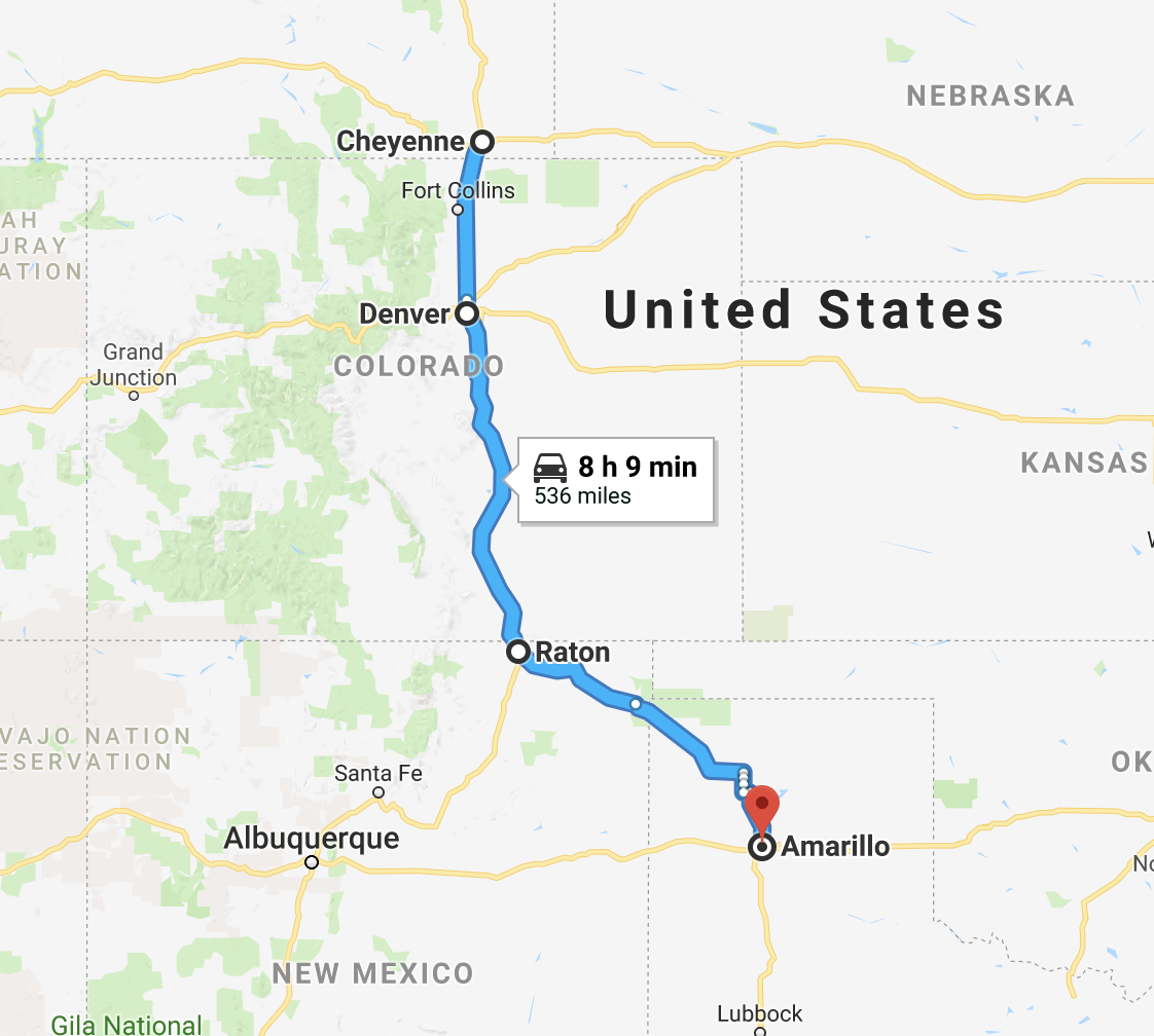 Kris & Brian's Travels: Week 2 - Cheyenne Wyoming to Amarillo Texas
