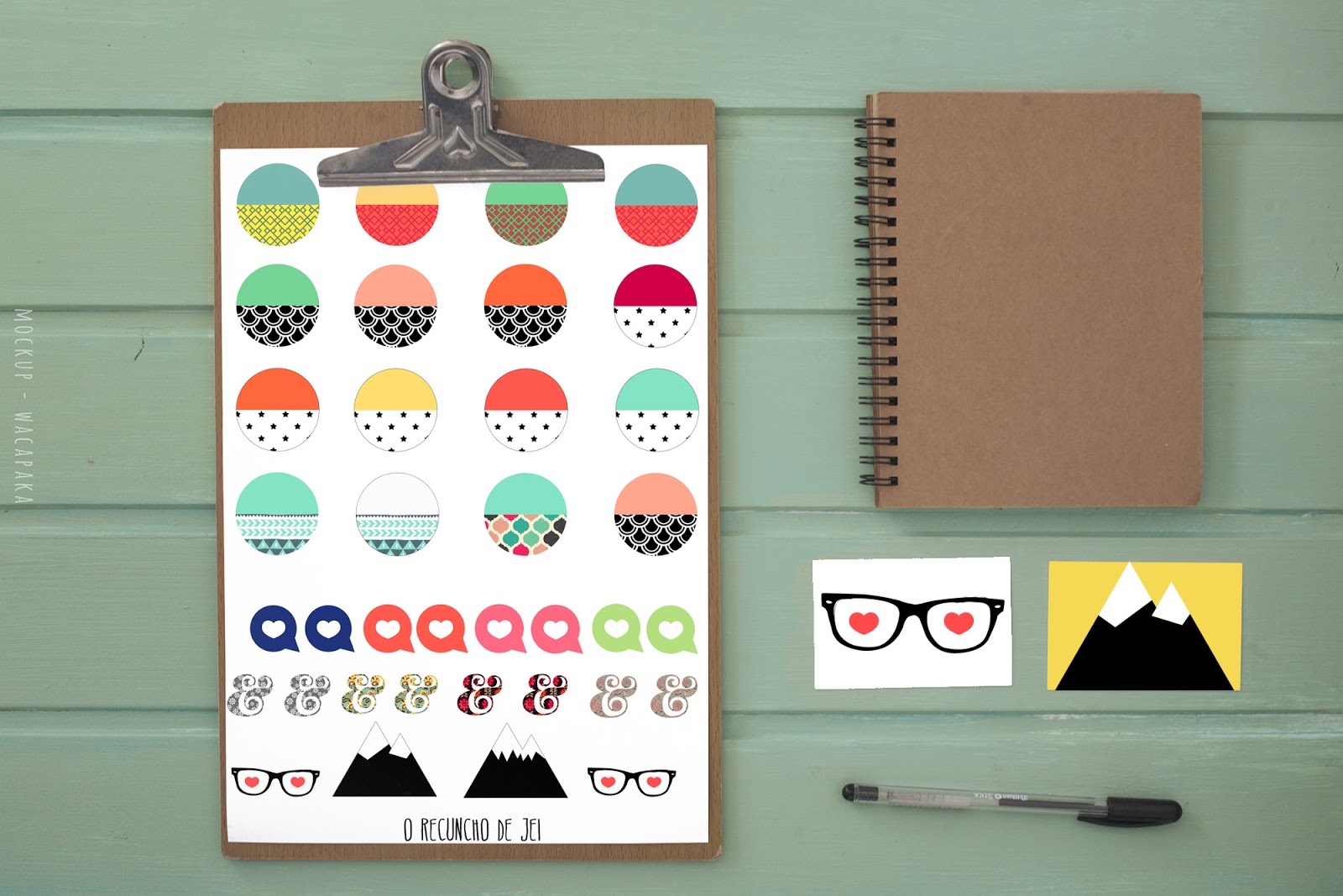 O Recuncho de Jei: Freebies: Stickers para la agenda