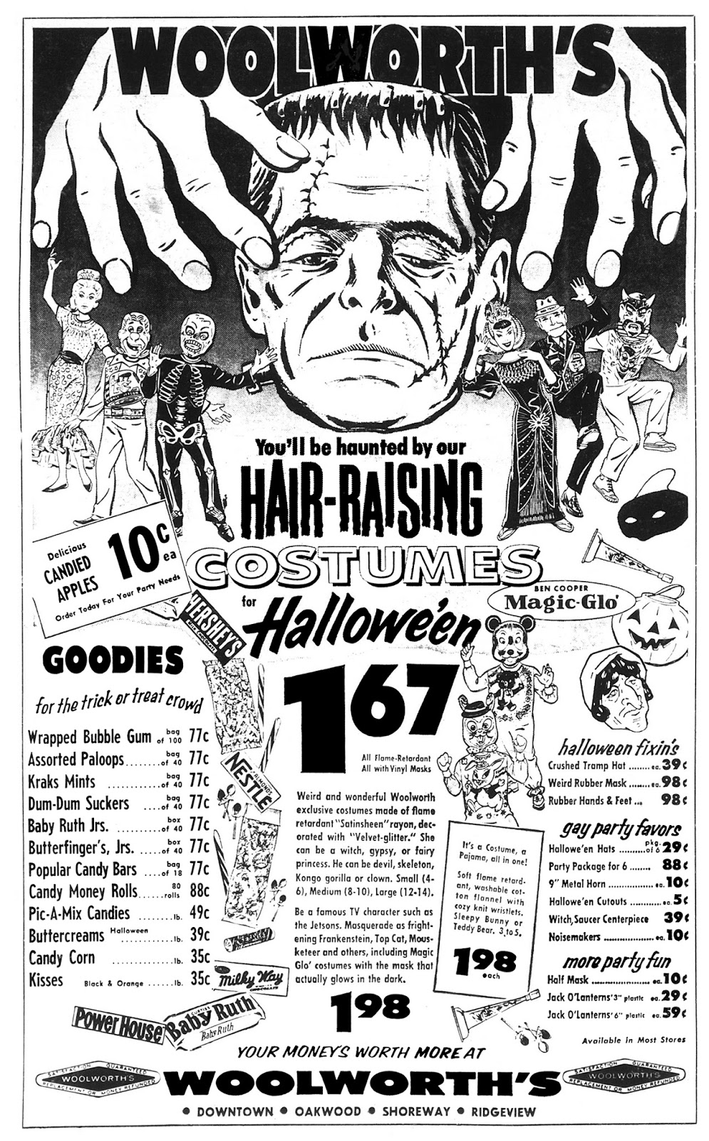 Brady's Bunch of Lorain County Nostalgia: Woolworth’s Halloween Ad ...