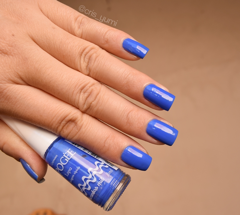 Esmalte Lapa + Glitter Blue Diamond 05 - Blog da Cris Yumi