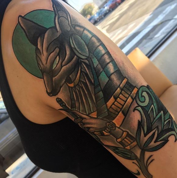 110+ Egyptian Anubis Tattoos For Men (2020) Tribal Designs | Tattoo ...