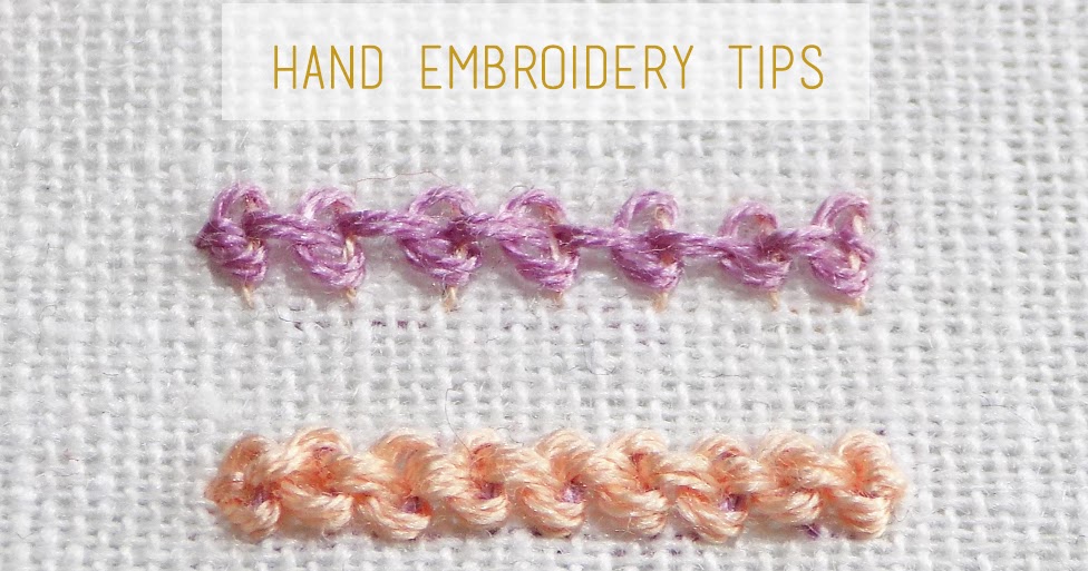 Raised Chain Stitch tutorial - Stitch Floral