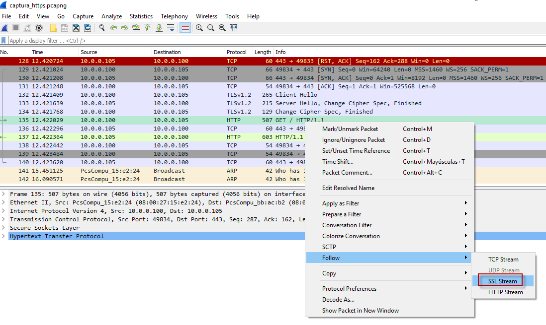 Descifrar tráfico SSL/TLS con Wireshark teniendo la clave privada del ...