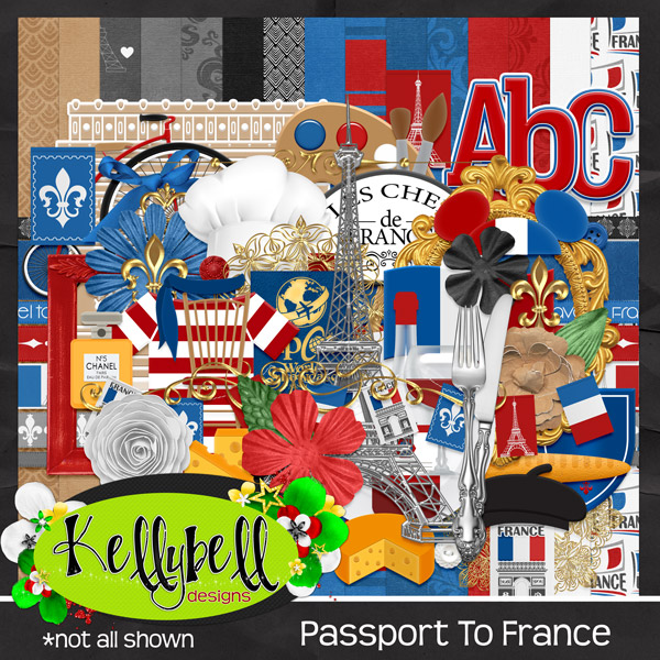 Digital Layouts by 3BluEyedBabies: Passport to France