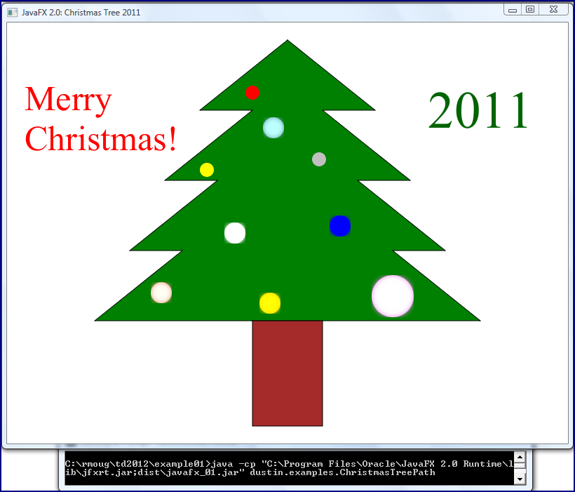 Inspired by Actual Events: JavaFX 2.0 Christmas Tree (JavaFX 2.0 Shapes) Inspired by Actual Events: JavaFX 2.0 Christmas Tree (JavaFX 2.0 Shapes)