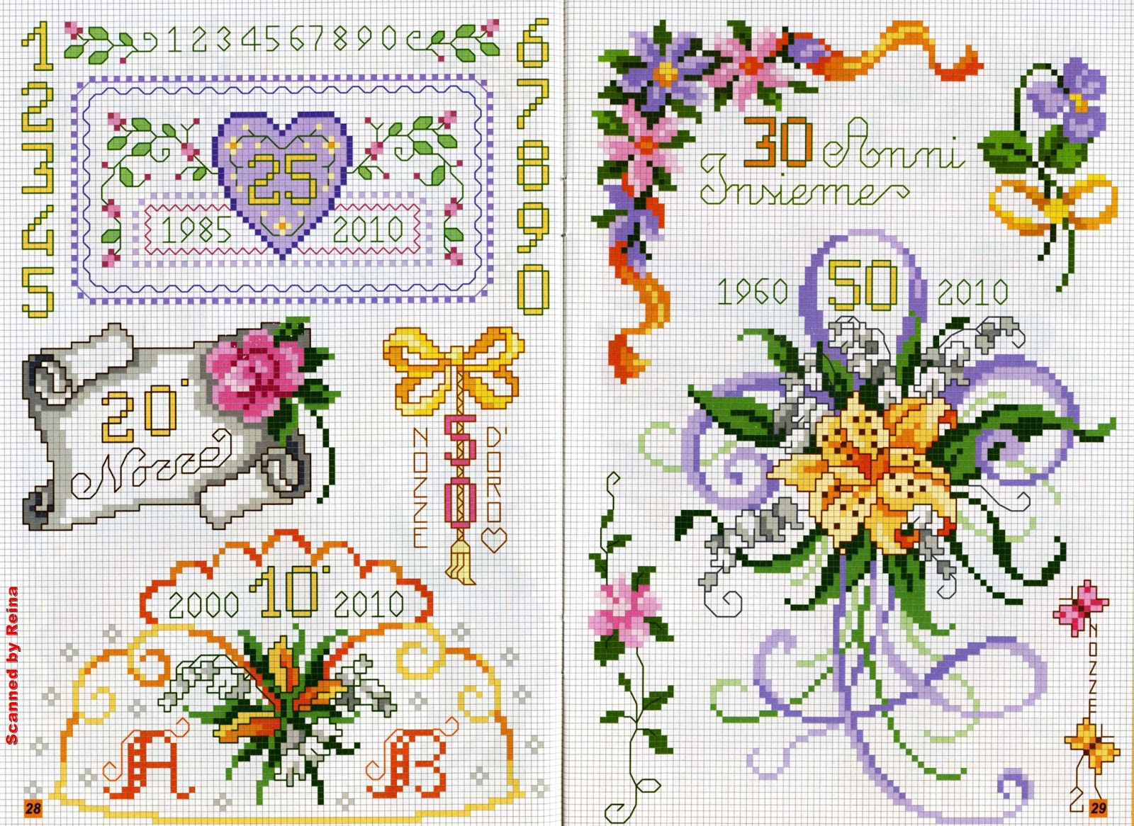 Gráficos ponto cruz Drica: Lindos motivos em ponto cruz para Bodas