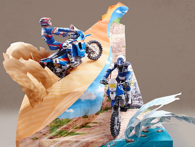 Yamaha Motor Rally Paper craft Model - PAPEROX FREE PAPERCRAFT