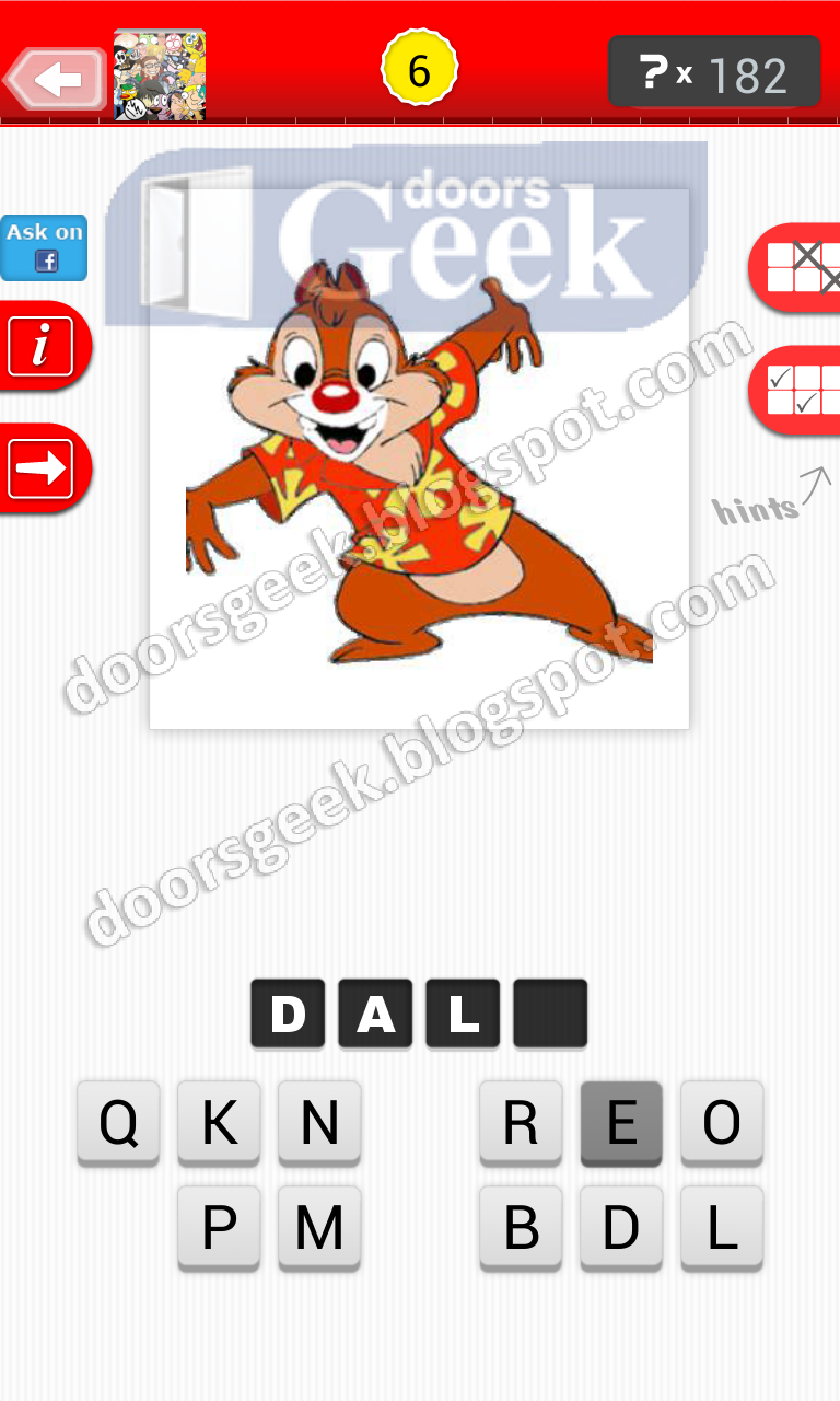 Guess The Cartoon Level 12-6 ~ Doors Geek