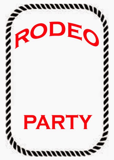 RODEO ACTIVITY AND GAME PAGES: Rodeo Contestant Back Number #3 Rodeo Party
