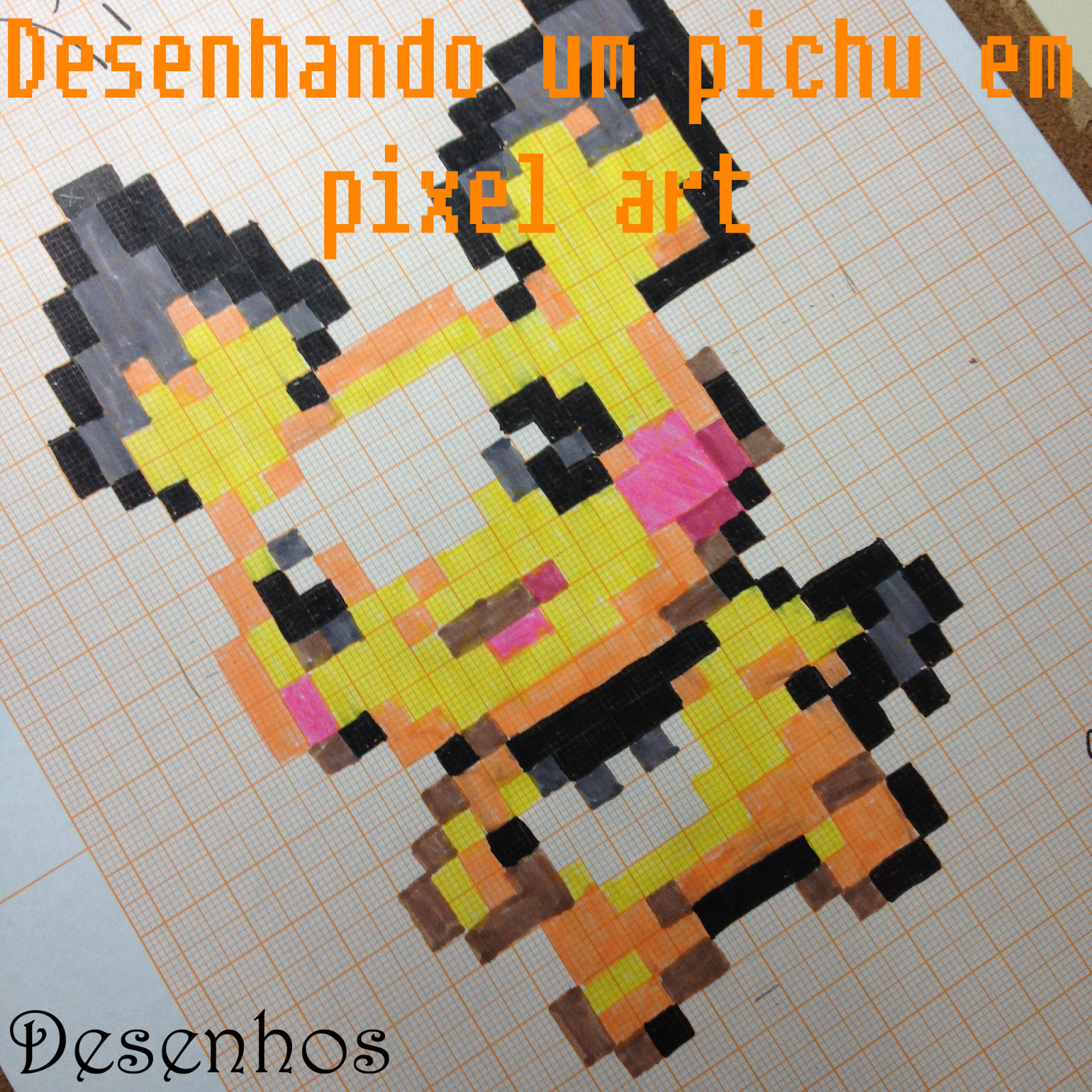 Desenhos das meninas mori: Desenhando um pichu em pixel art