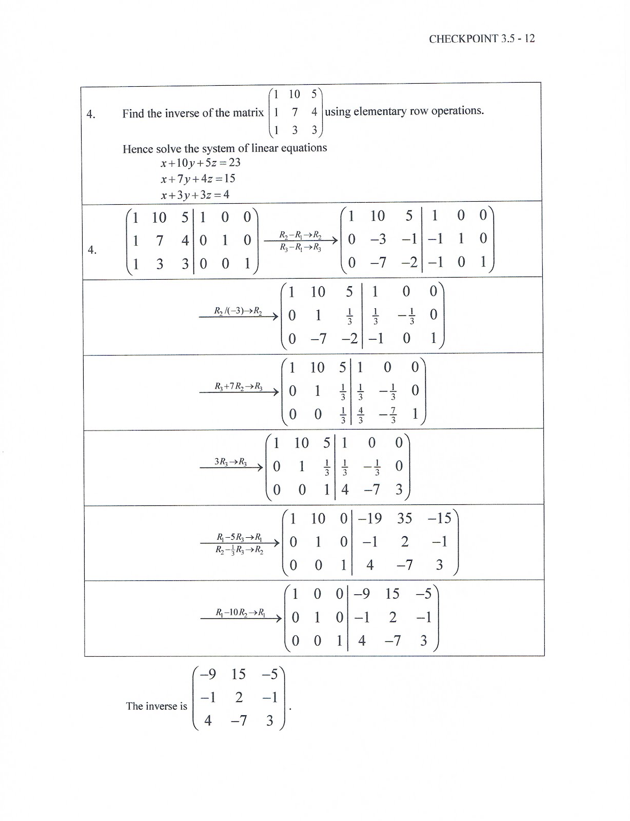 STPM MATHEMATICS T: MATRICES