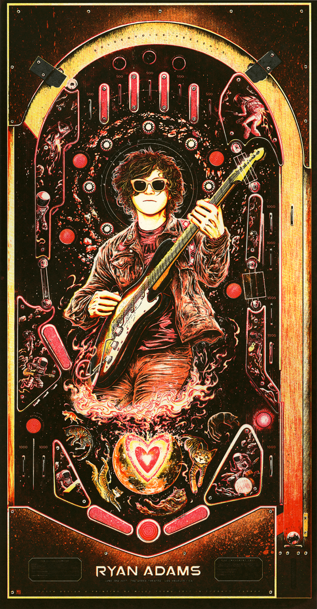 INSIDE THE ROCK POSTER FRAME BLOG: Miles Tsang Ryan Adams Los Angeles ...