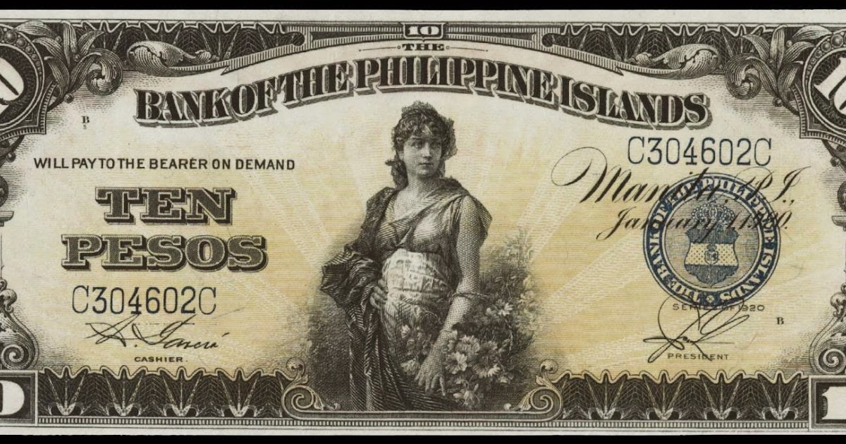 1920 10 Pesos Philippine Bank Note|World Banknotes & Coins Pictures ...