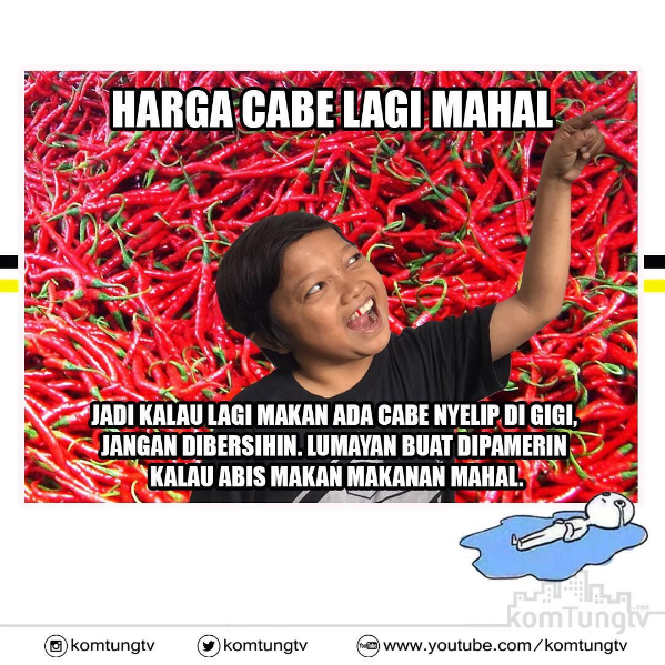 15 Meme Kocak 'Cabe-cabean' Ini Bikin Bahagia Walau Harga Cabe Mahal