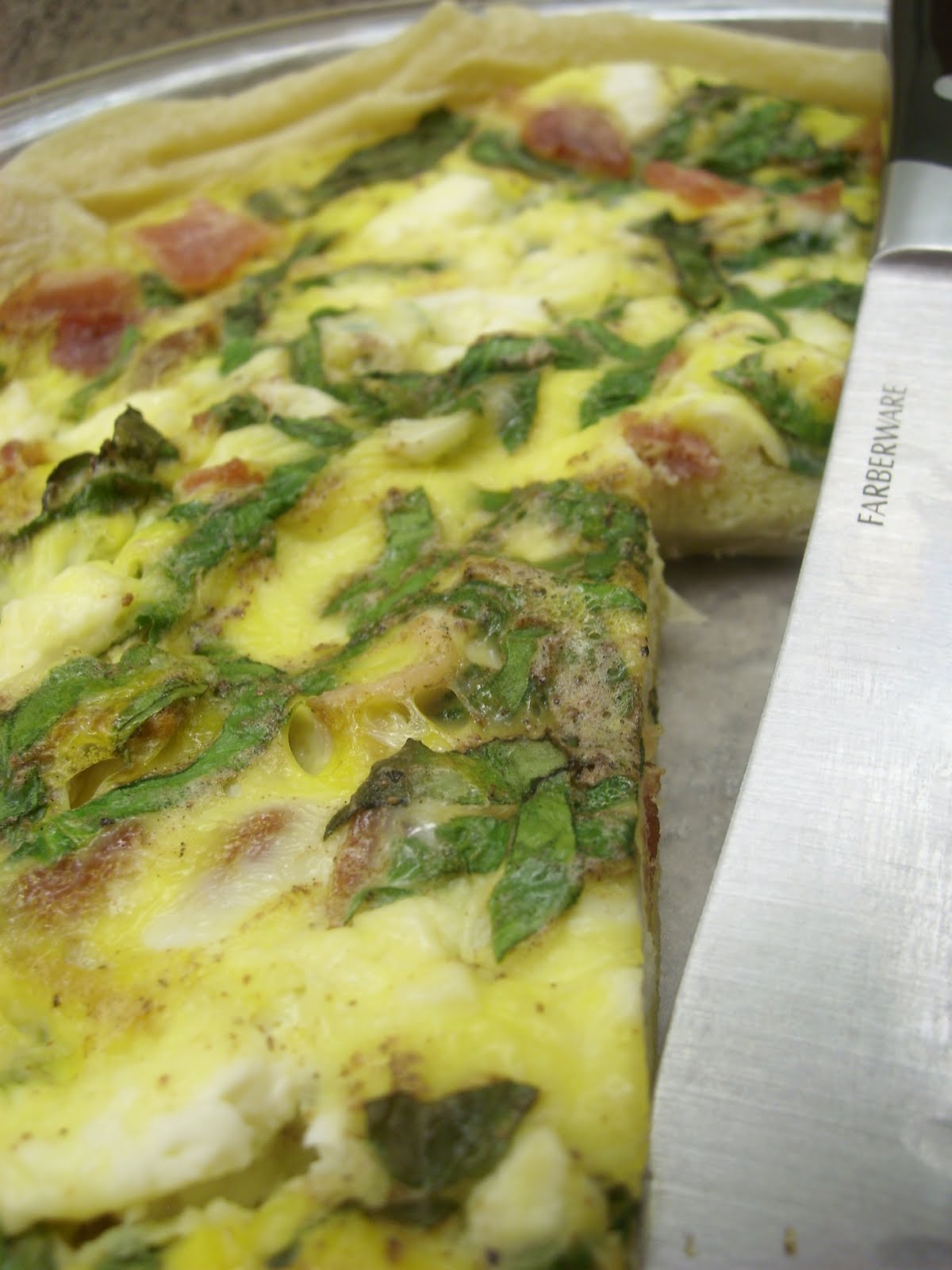 No Kitchen No Problem: Spinach, Bacon, Feta Microwave Quiche