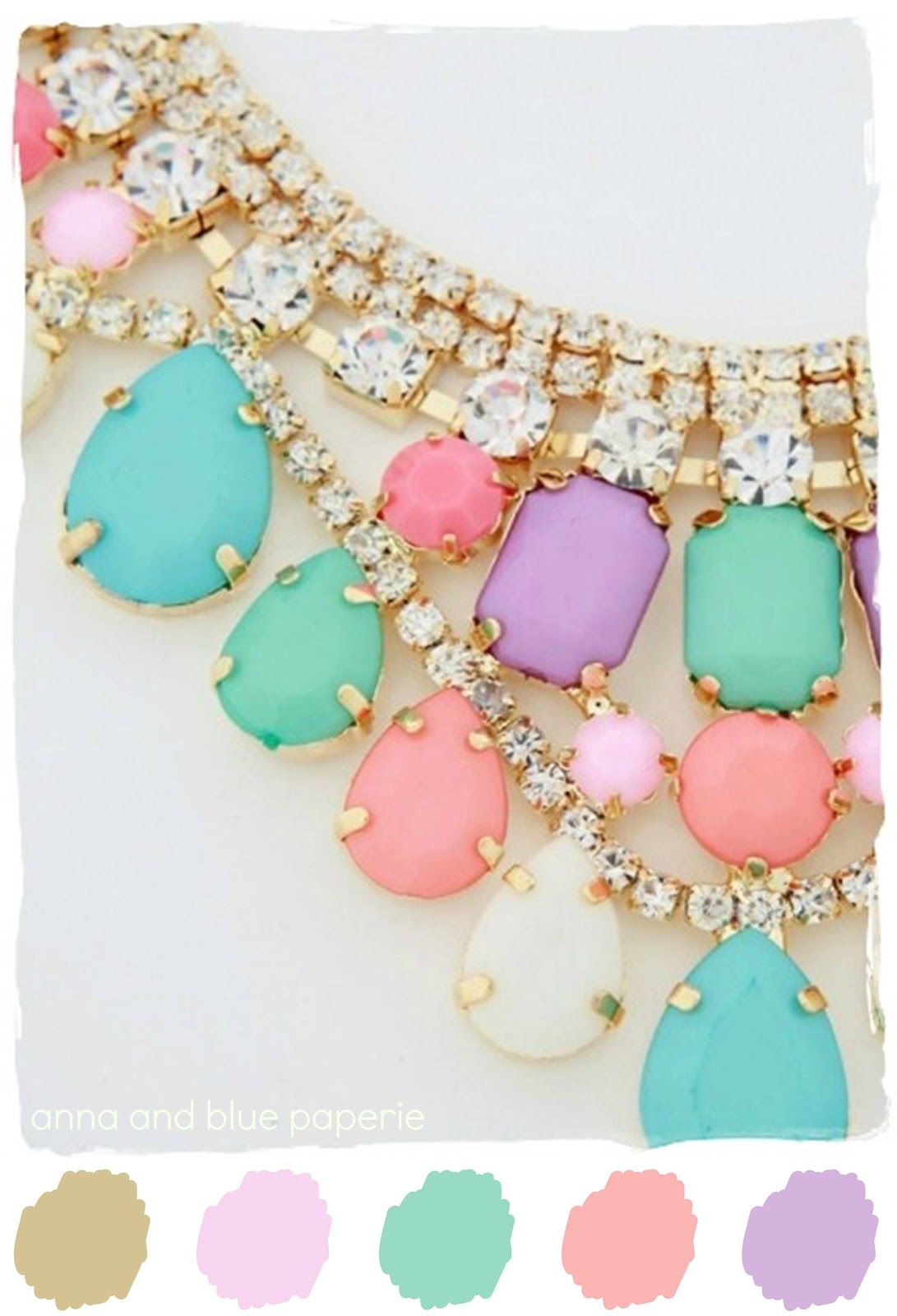 anna and blue paperie: Color Palette Love - Chic Pastels + Gold