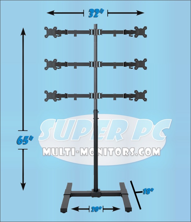 Multi-Monitor Tips and Tricks: SUPER PC | Six Monitor "Behind Desk ...