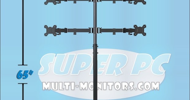 Multi-Monitor Tips and Tricks: SUPER PC | Six Monitor "Behind Desk" Floor Stand | 2x3 Array