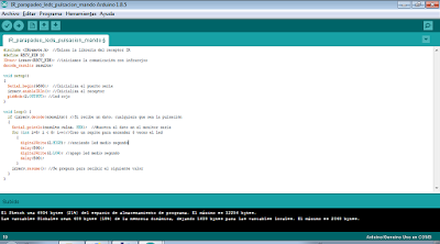 Portfolio: Educando entre tecnología: Arduino: conectividad infrarrojos.