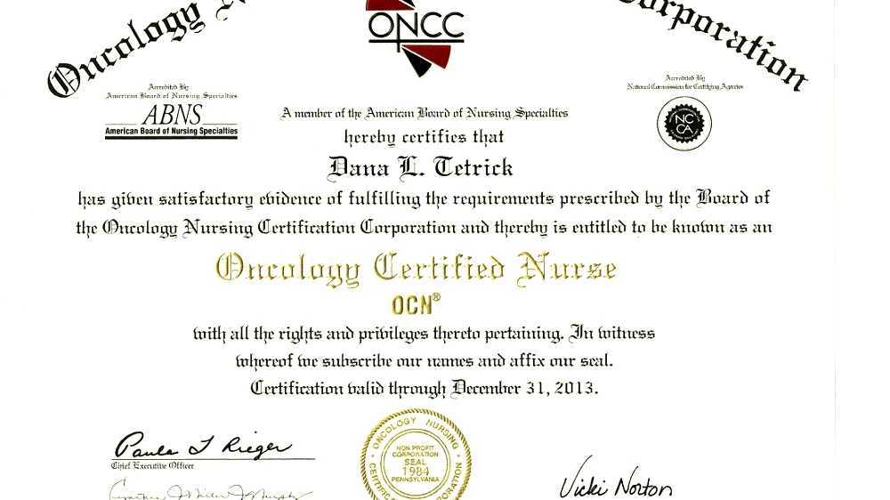 Oncology Nursing Certification Corporation