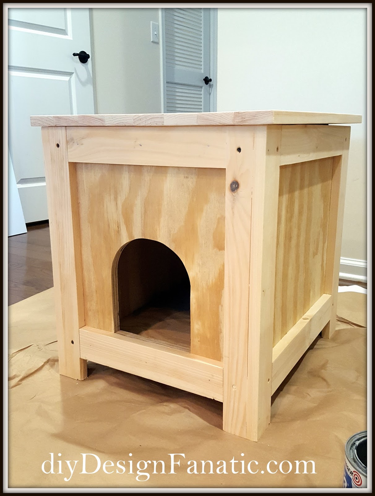 diy Design Fanatic: How To Make A Cat House/Side Table